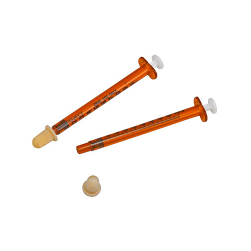 Monoject™ Oral Syringe, 1ML, 0.01ML Graduation, Amber, 100/E